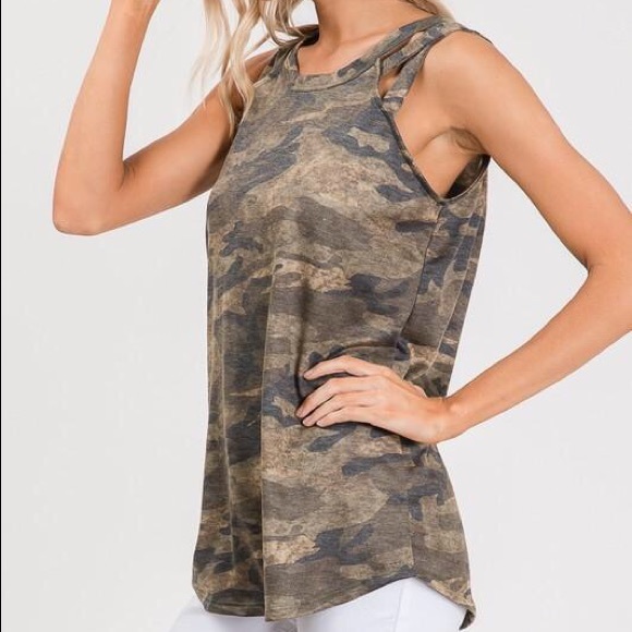 7th Ray | Tops | Nwt Camo Tank Multiple Sizes | Poshmark